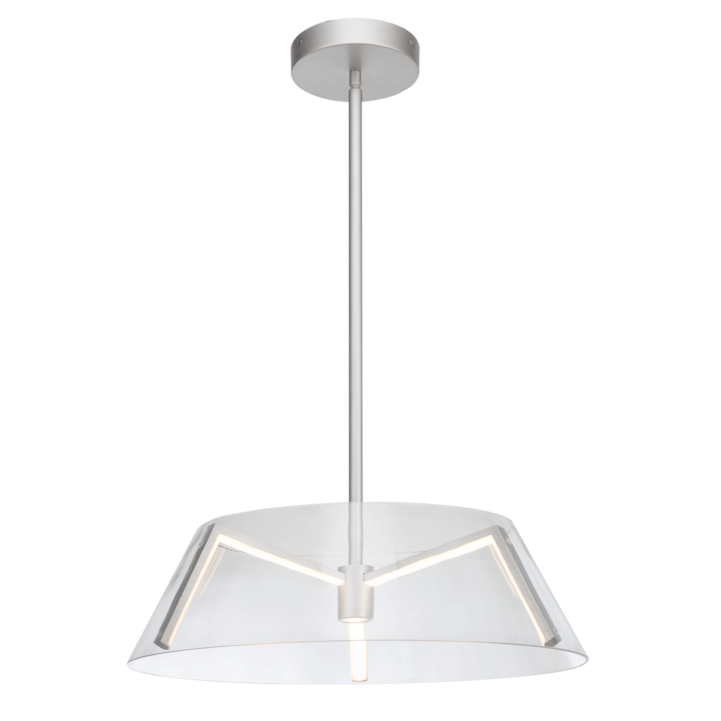 Abra Lighting 10030PN Talon Clear Glass and LED Claw Pendant