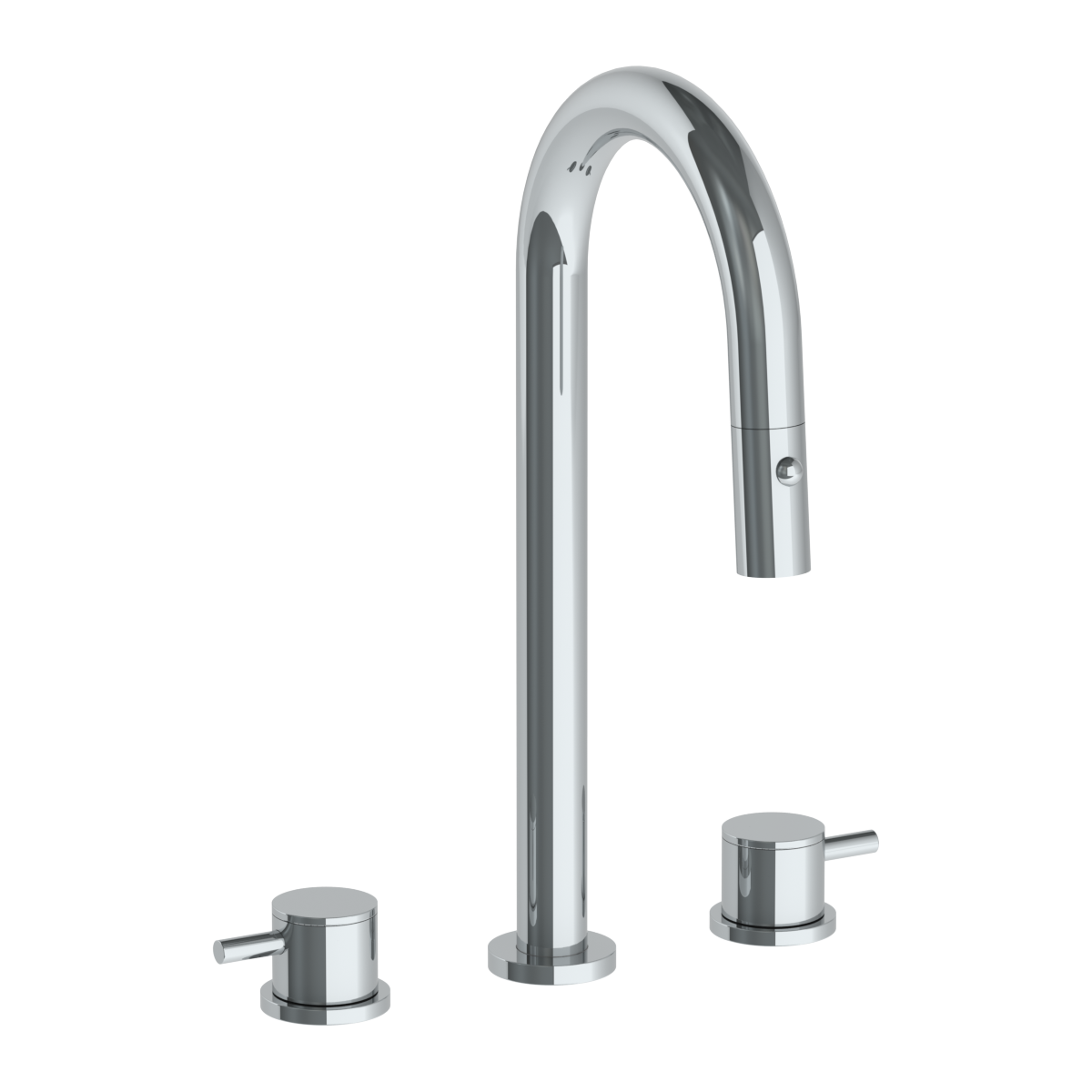 Watermark 22-9PG4-TIB Titanium Kitchen Deck Mounted 3 Hole Gooseneck ...