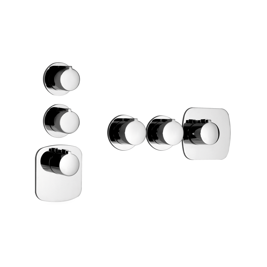 Gessi 39644 External Parts for Thermostatic with 2 Volume Controls ...