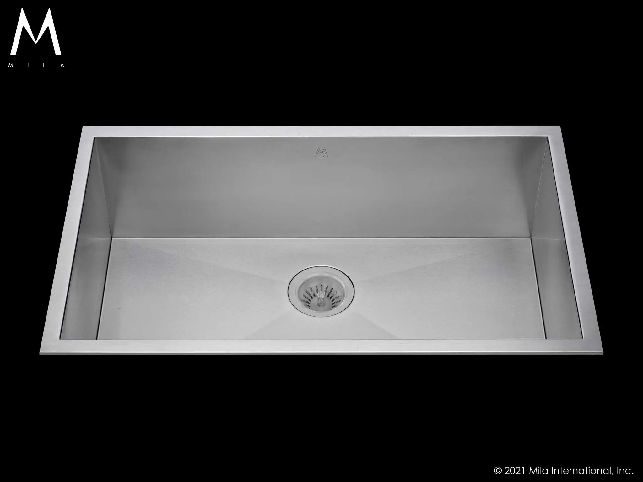 Mila MTS-802SB ATELIER Single Bowl Tri-Mount 35 x 20 Kitchen Sink ...