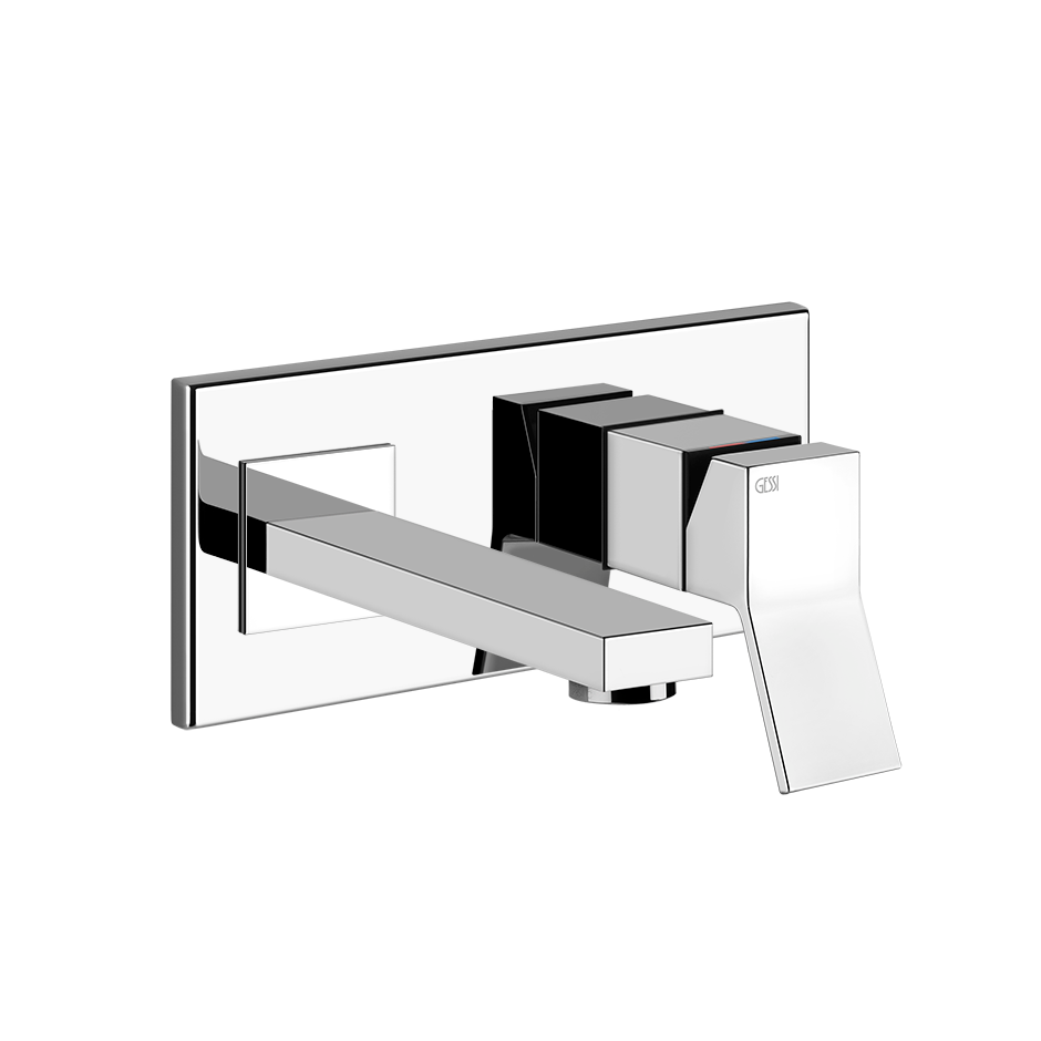 Gessi 53084 Rettangolo Wall Mounted Washbasin Mixer Trim - Trim Parts Only