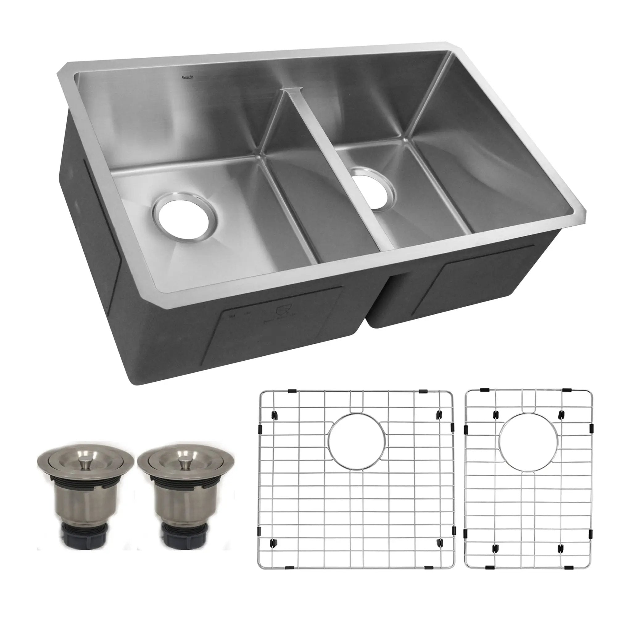 Nantucket Sinks SR3219-OS-16 Pro Series Large Rectangle Double Bowl ...