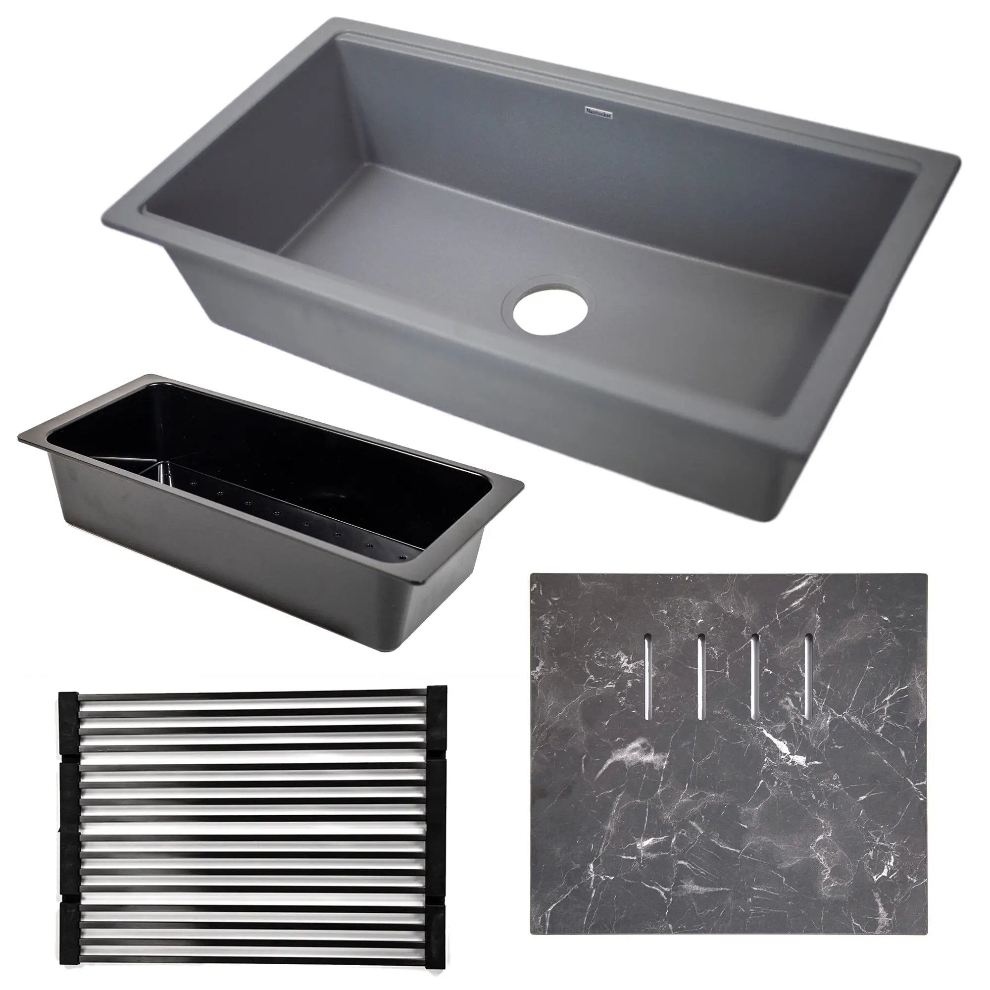 Nantucket Sinks PR3419 Large Single Bowl Prep Station Undermount ...