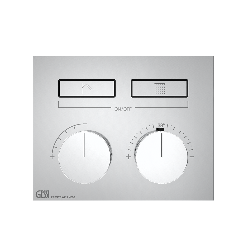 Gessi 63004 External Parts for Thermostatic Mixer for Two Functions ...