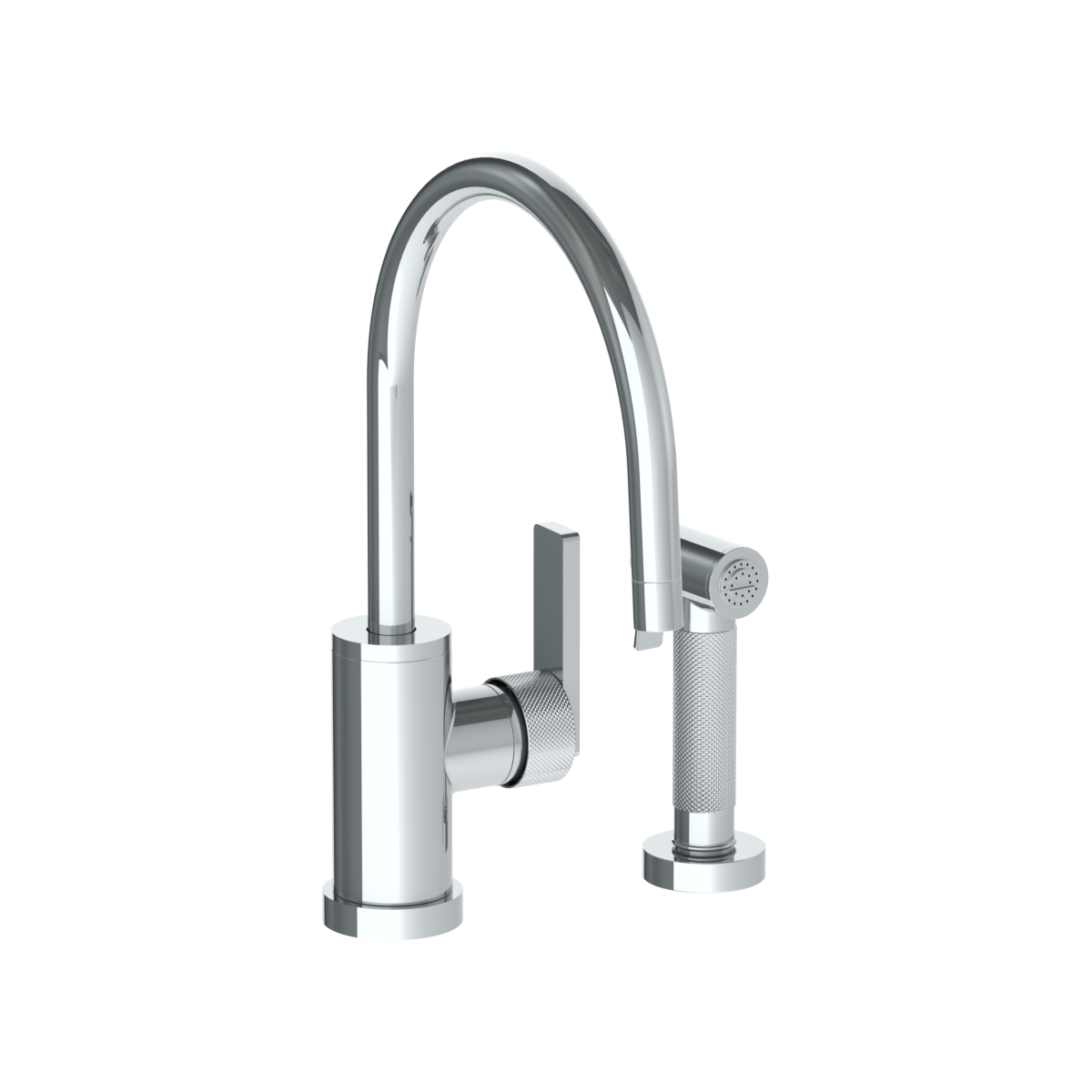 Watermark 70-7.4G-RNK8 Rainey Kitchen Deck Mounted 2 Hole Gooseneck ...