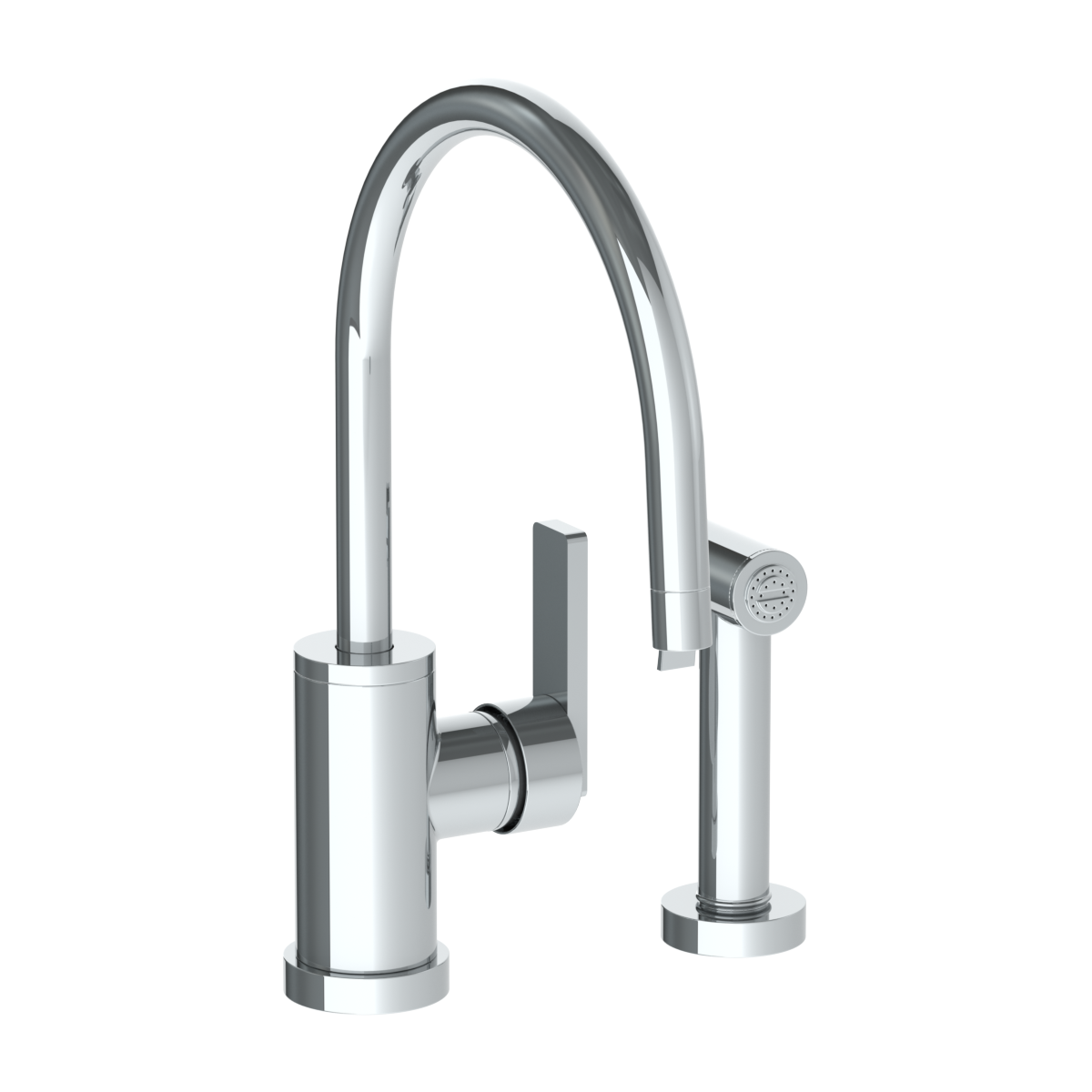 Watermark 70-7.4G-RNS4 Rainey Kitchen Deck Mounted 2 Hole Gooseneck ...