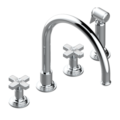 THG Paris U9G-4211/US West Coast White Onyx Three Hole Kitchen Faucet ...