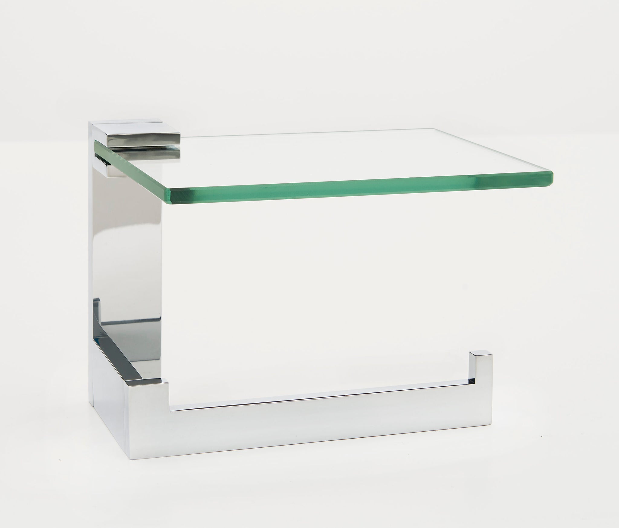 Alno A6465R Linear Right Hand Single Post Tissue Holder w/ Glass Shelf