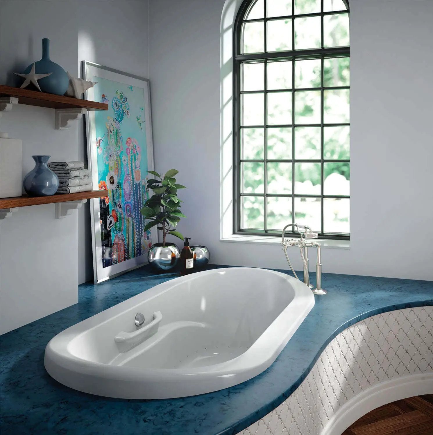 Bain Ultra BAMVODP0N Amma Oval 7242 Raised Drop-in Bathtub