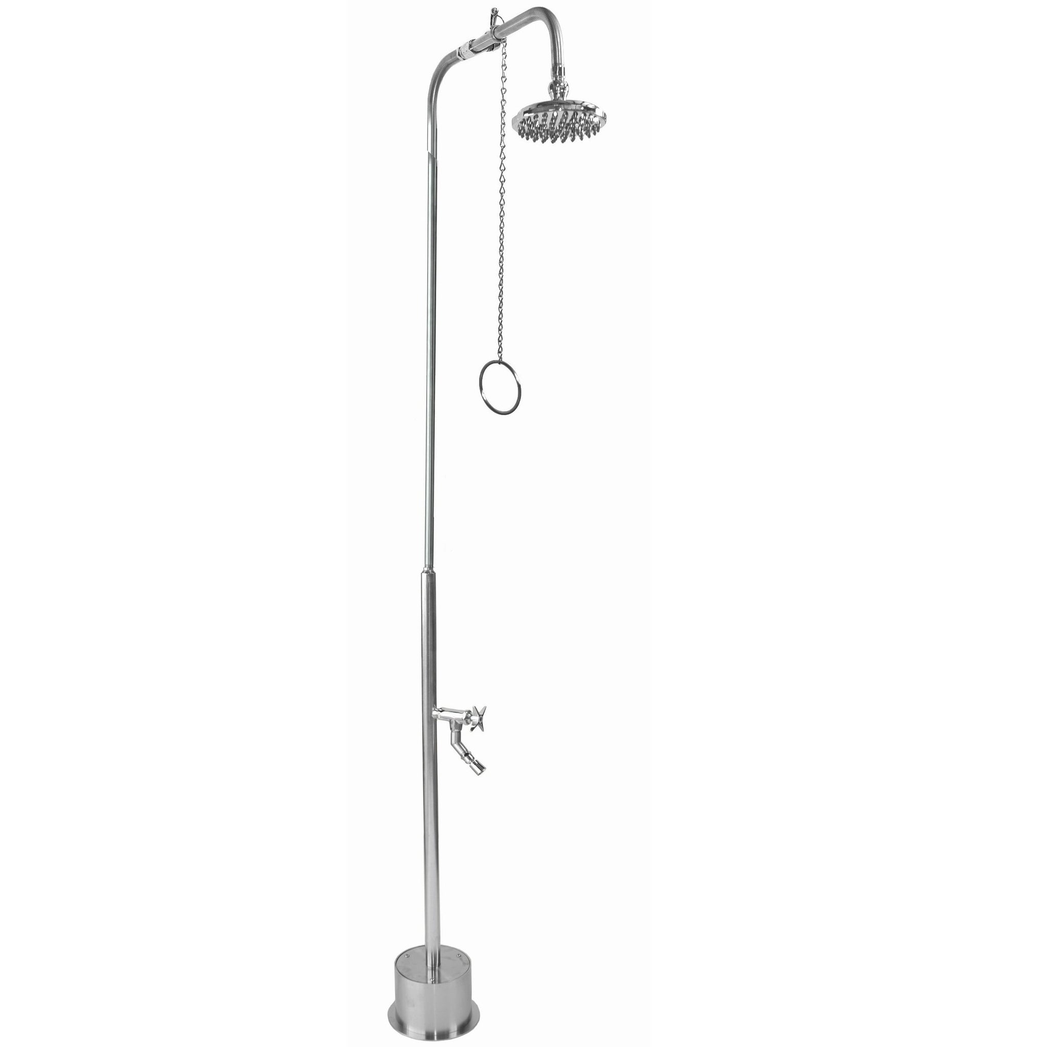 Outdoor Shower Company BS-1200-PCV-CHV Free Standing Single Supply ...