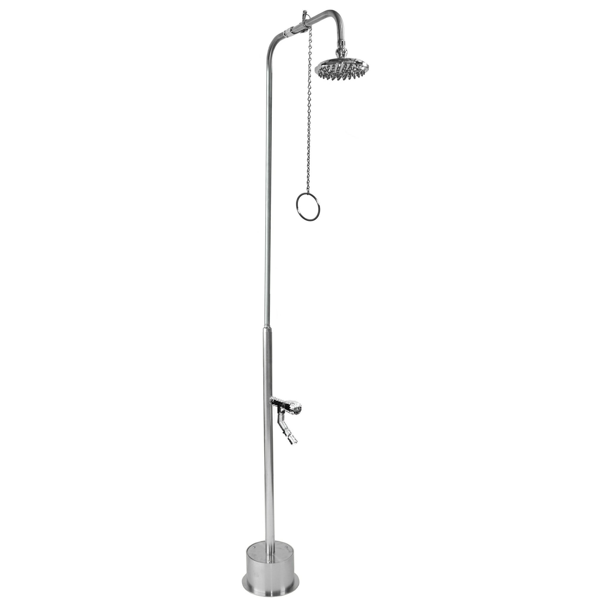 Outdoor Shower Company BS-1200-PCV-ADA Free Standing Single Supply ...