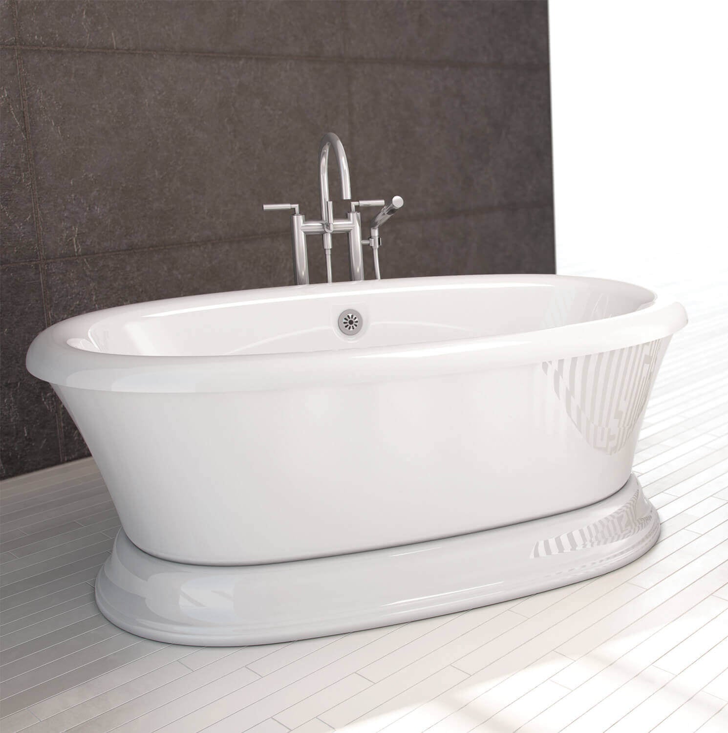 Bain Ultra BBNLOFN0N Naos 6636 Flat Deck Freestanding Bathub