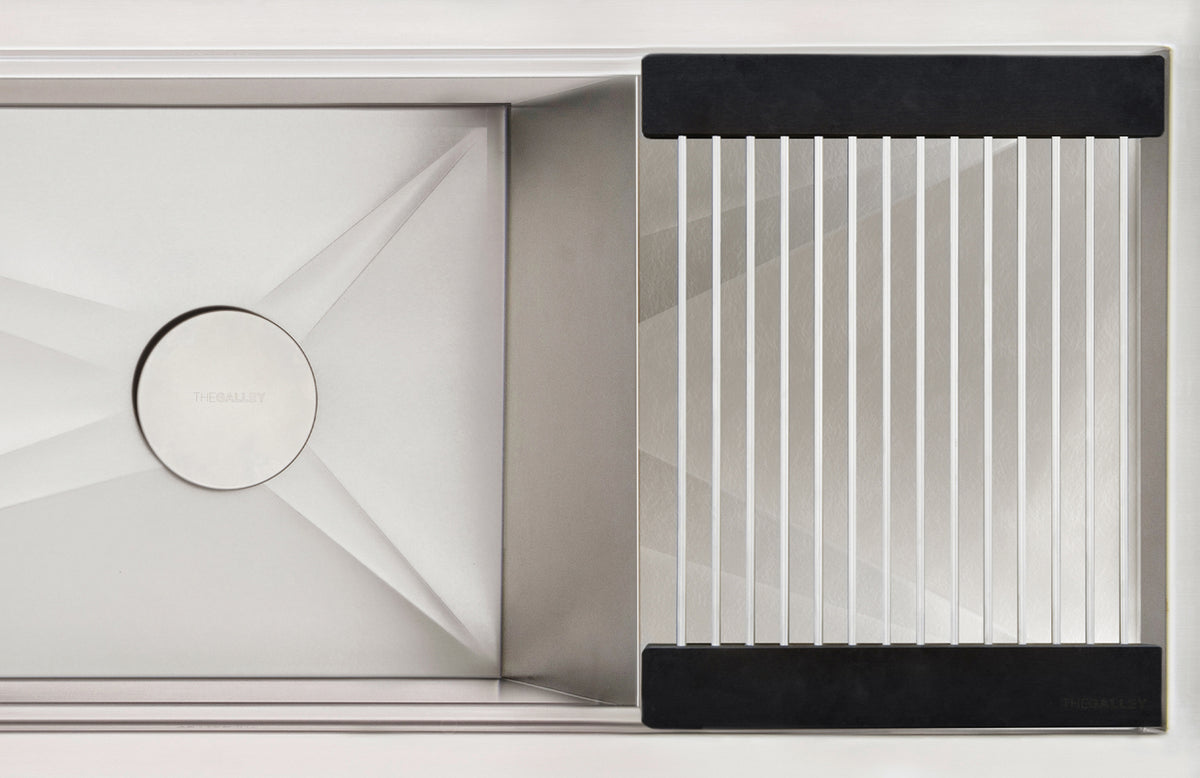 The Galley DD-12-C DryDock 12" Center Drain with Lower Tier Drying Rack