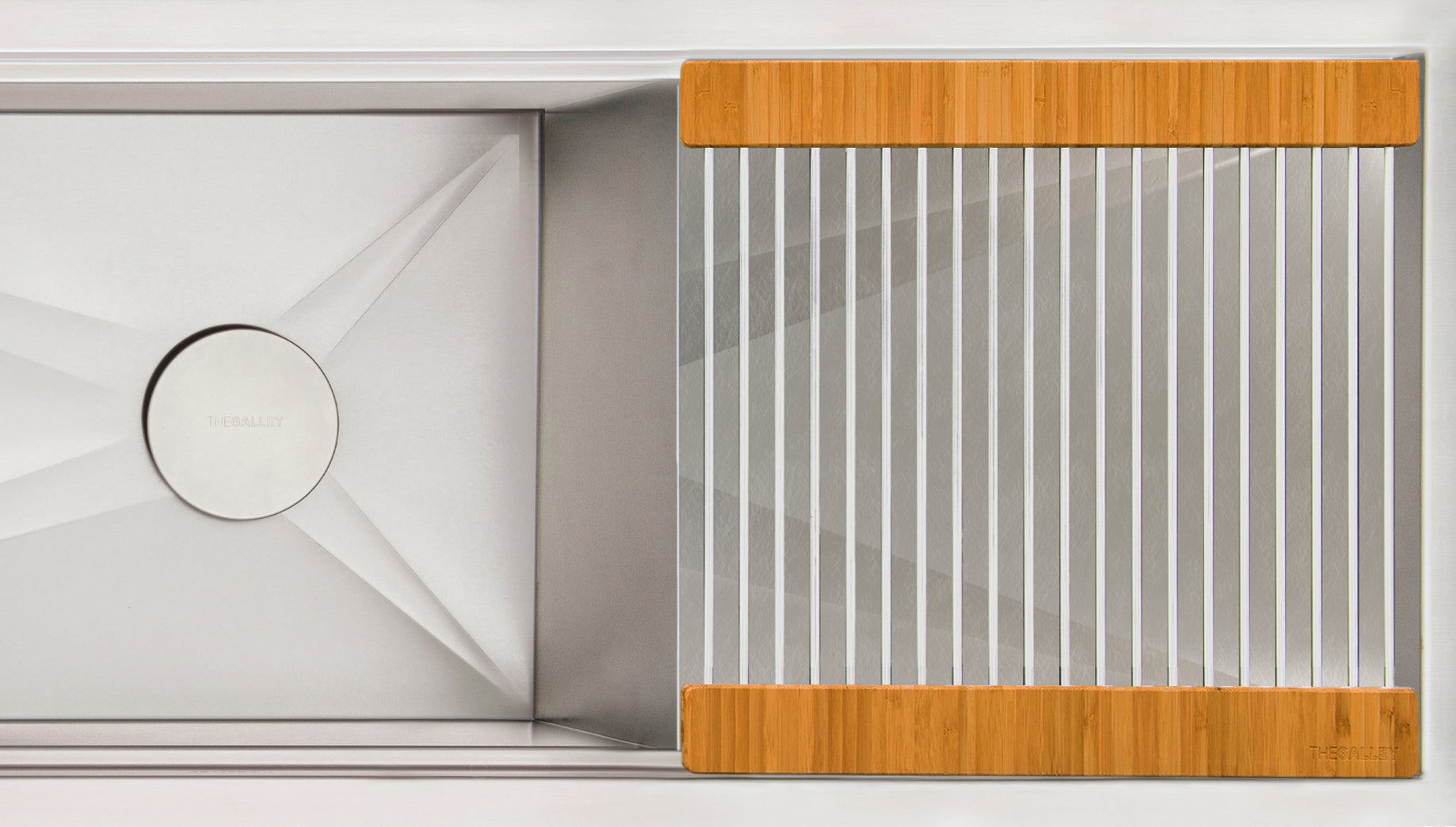 The Galley DD-18-S DryDock 18" Drain Side with Dual Tier Drying Rack