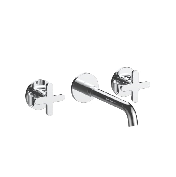 Fantini R013BU Icona Classic Wall Mount Three Hole Washbasin Mixer with ...