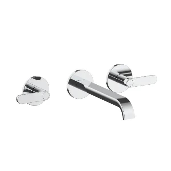 Fantini R113BU Icona Deco Wall Mount Three Hole Washbasin Mixer with ...