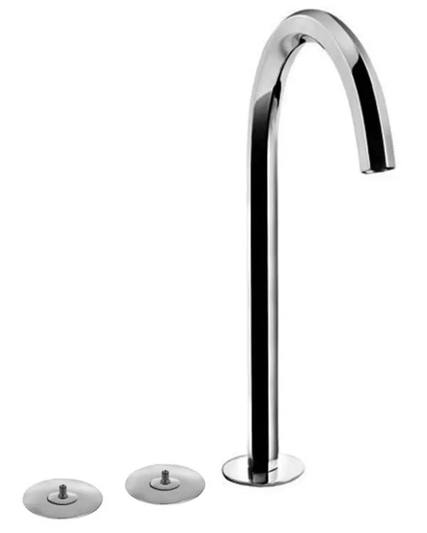 Fantini N405SWU Venezia Three Hole Washbasin Mixer - Hexagonal Spout