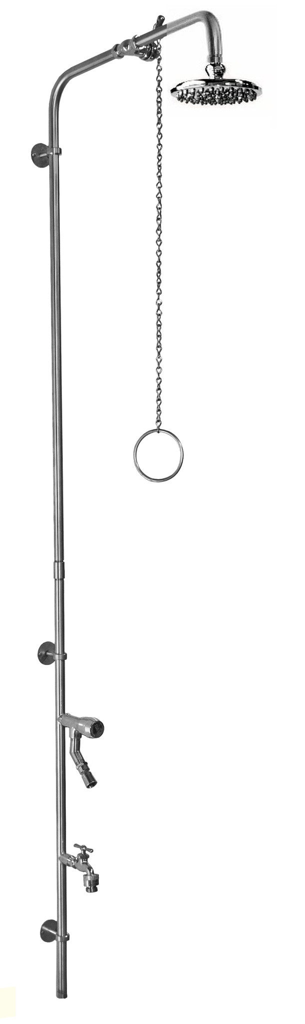 Outdoor Shower Company PM-750-PCV-ADA Wall Mount Single Supply Shower ...