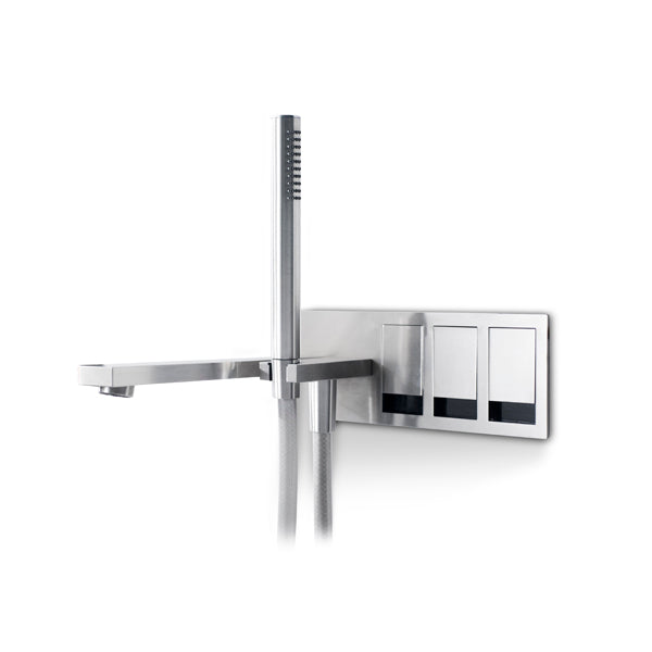 Acquaco Linki TEK220 Tek Wall Mount Four-Hole Bathtub Faucet with Hand ...