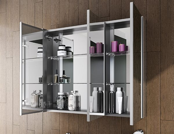 Fleurco MCT-11 Luna Tri-view Medicine Cabinet - Chrome