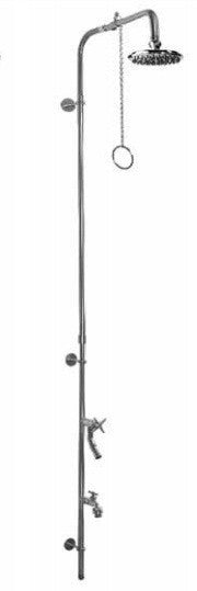 Outdoor Shower Company PM-750-PCV-CHV Wall Mount Single Supply Shower ...