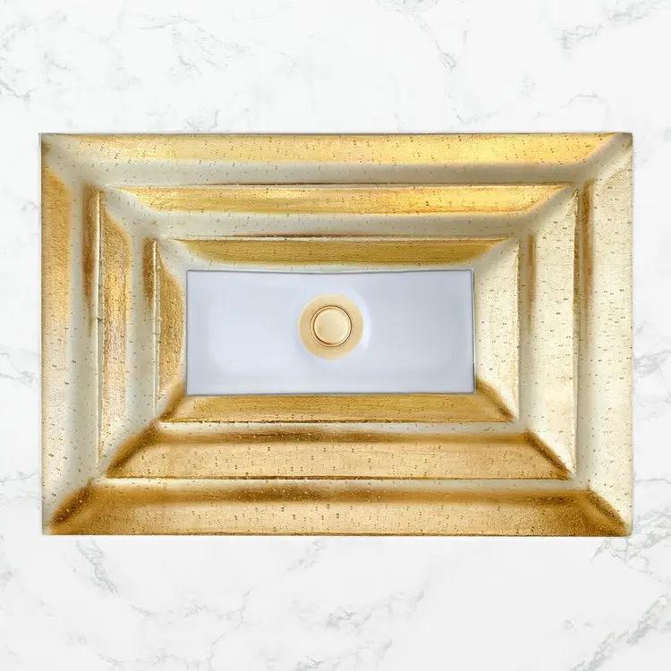 Linkasink AG10C-04BRS Window Eglomise Artisan Glass Undermount Sink