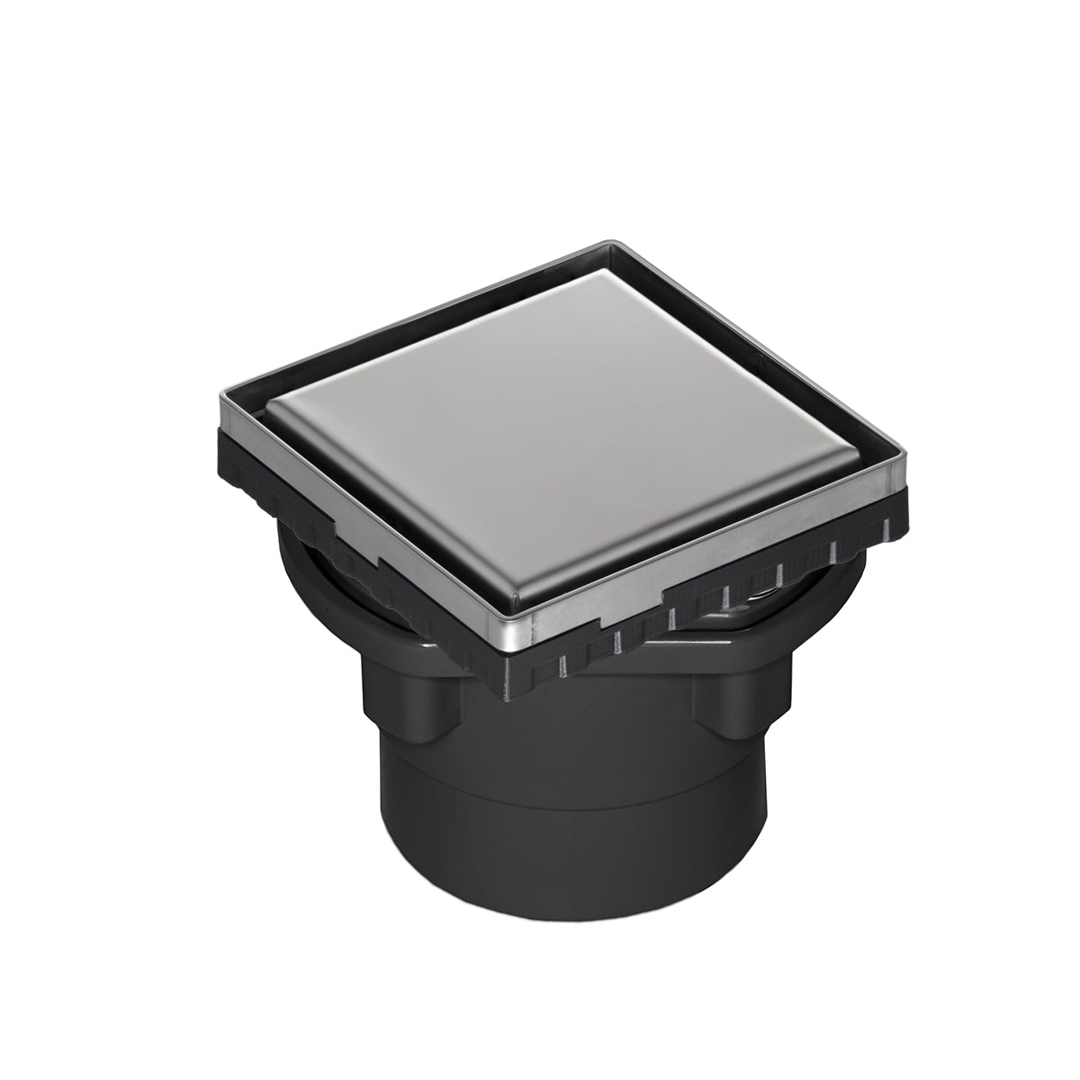 Infinity Drain 4" x 4" LSD 4 Solid Style Pro Center Drain Kit with ABS