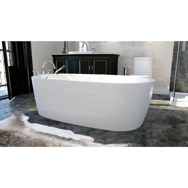 Neptune 220140 Vapora F1 6036 Acrylic Freestanding End Drain Bathtub in ...