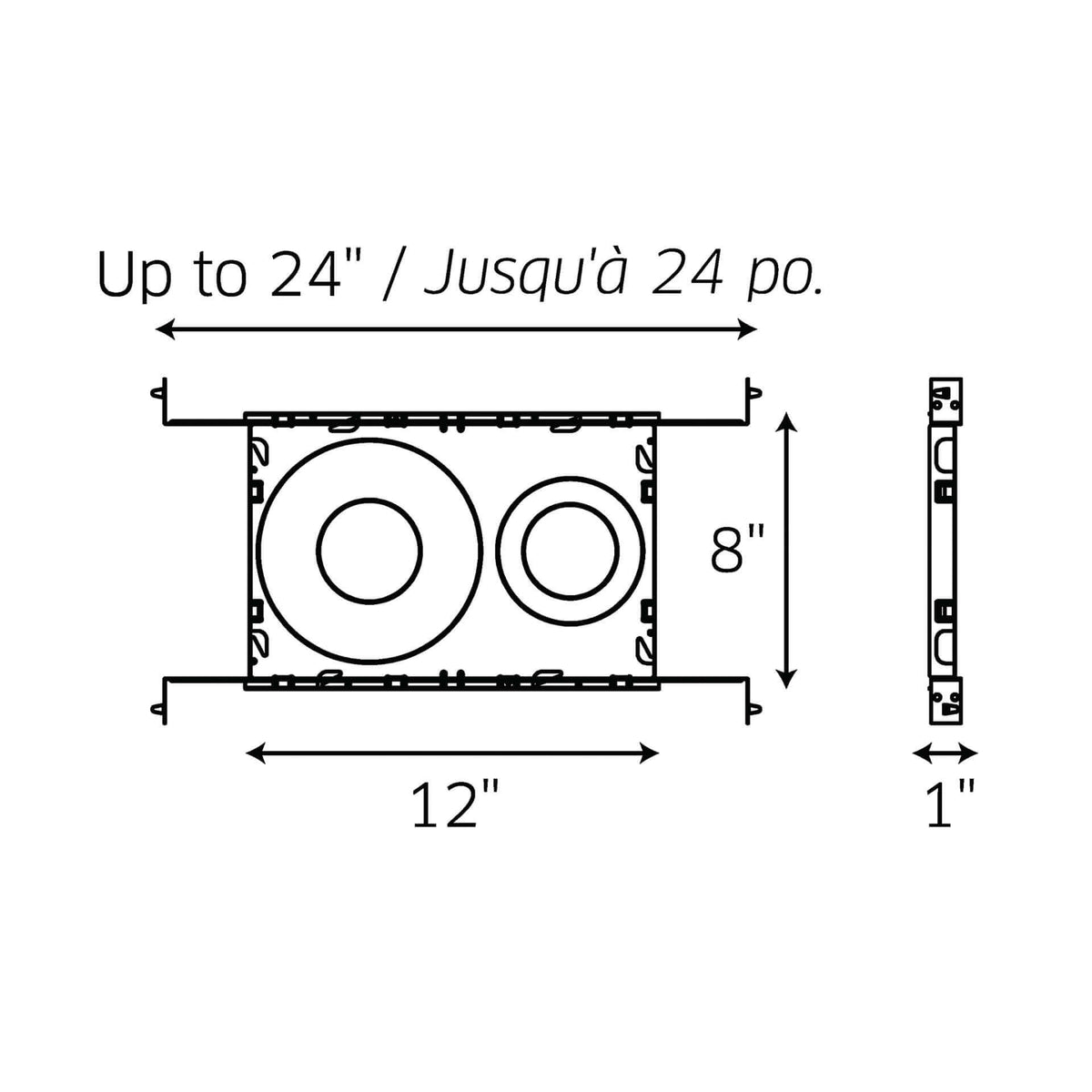 DALS Lighting RFP-UNI RECESSED Universal rough-in plate for recessed ...