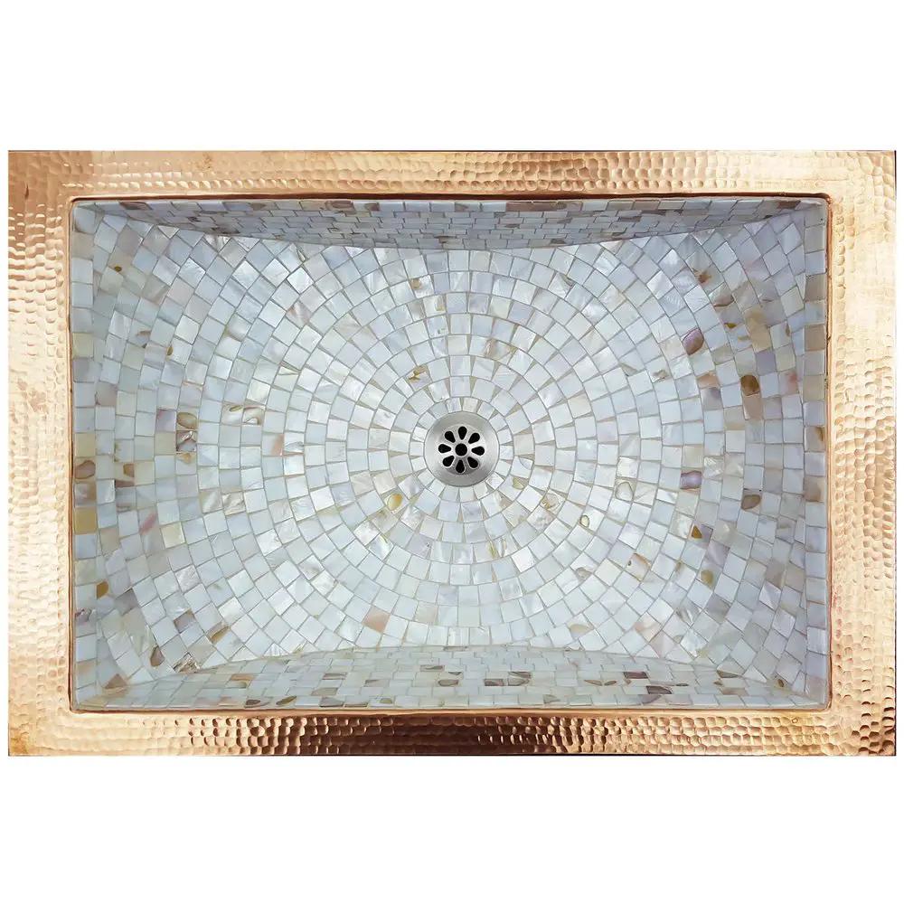 Linkasink V016 Rectangular Crescent Mosaic Undermount or Drop-in Sink 21"