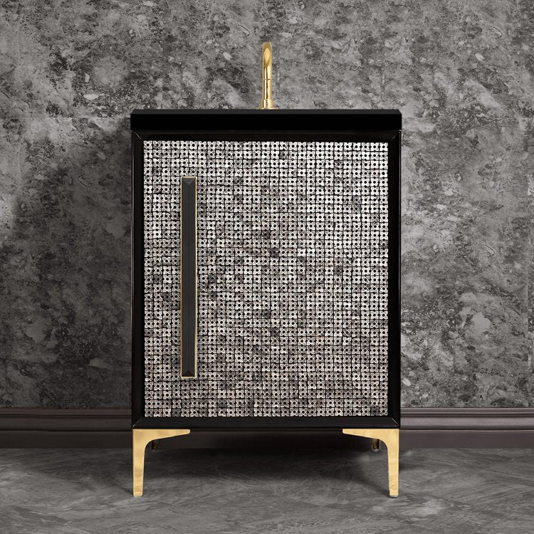 Linkasink VANB Mother of Pearl with 18" Black Artisan Glass Prism ...